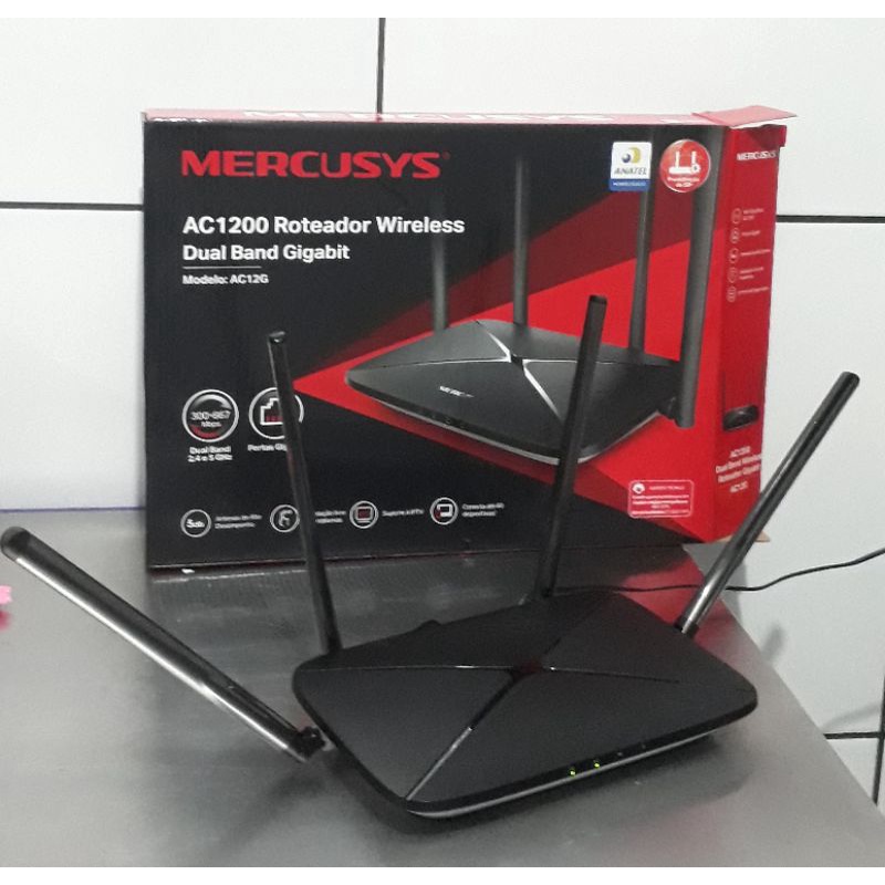Roteador Wireless Mercusys AC1200 Dual Band Gigabit - Modelo AC12G 4 ...