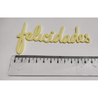 Aplique e.v.a. palavra Felicidades letra cursiva | Shopee Brasil