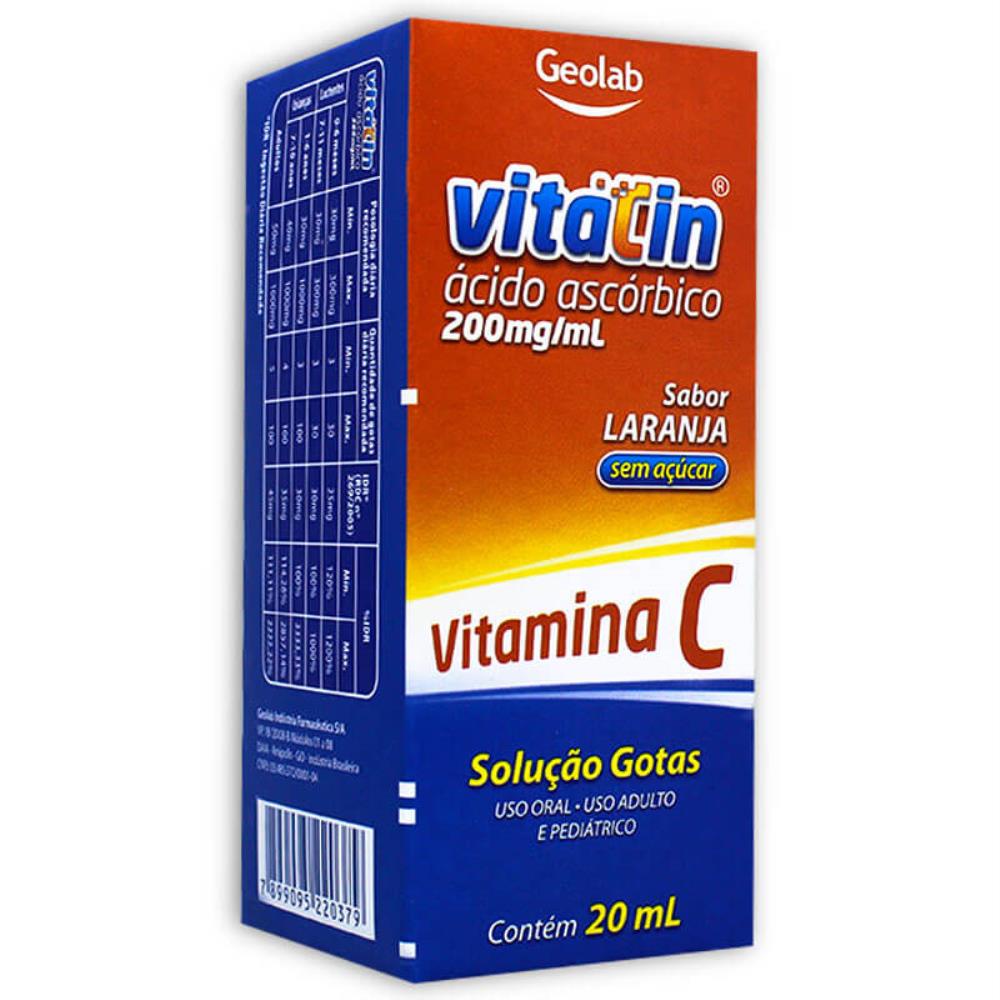 Vitacin C Vitamina C 200mg/ml gotas 20ml | Shopee Brasil