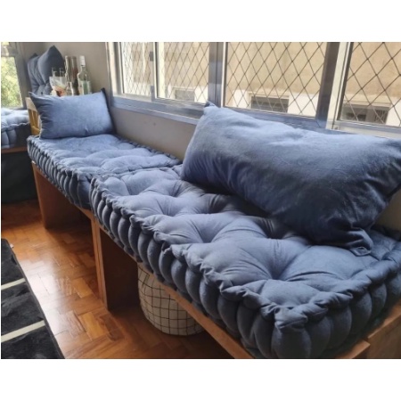 Almofada Futon Turca 100x50 Sued Aveludado - Escorrega o Preço
