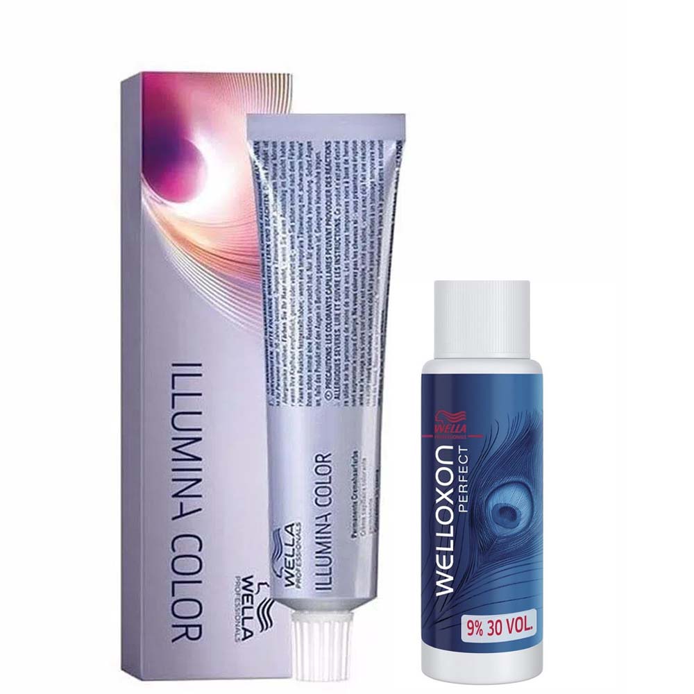 Kit Coloração Wella Illumina 6 Loiro Escuro e Ox 30vol | Shopee Brasil