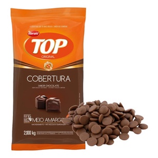 Cobertura fracionada top gotas Harald chocolate meio amargo 2,05Kg | Shopee Brasil