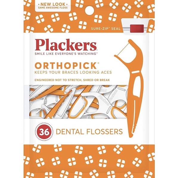 Plackers Orthopick C/36 Fio Haste Dental Aparelho Ortodontic | Shopee ...