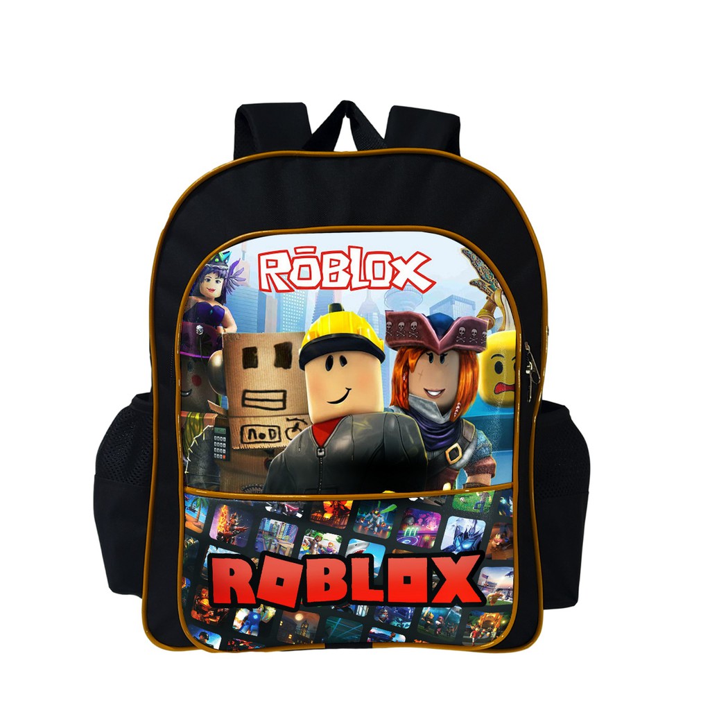 Mochila Escolar G Grande Preta Roblox Infantil | Shopee Brasil
