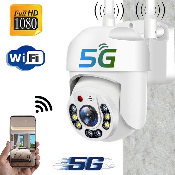 New AI Mini Câmera IP 5G Wi-Fi PTZ Externo H . 264 P2P Áudio Segurança ...