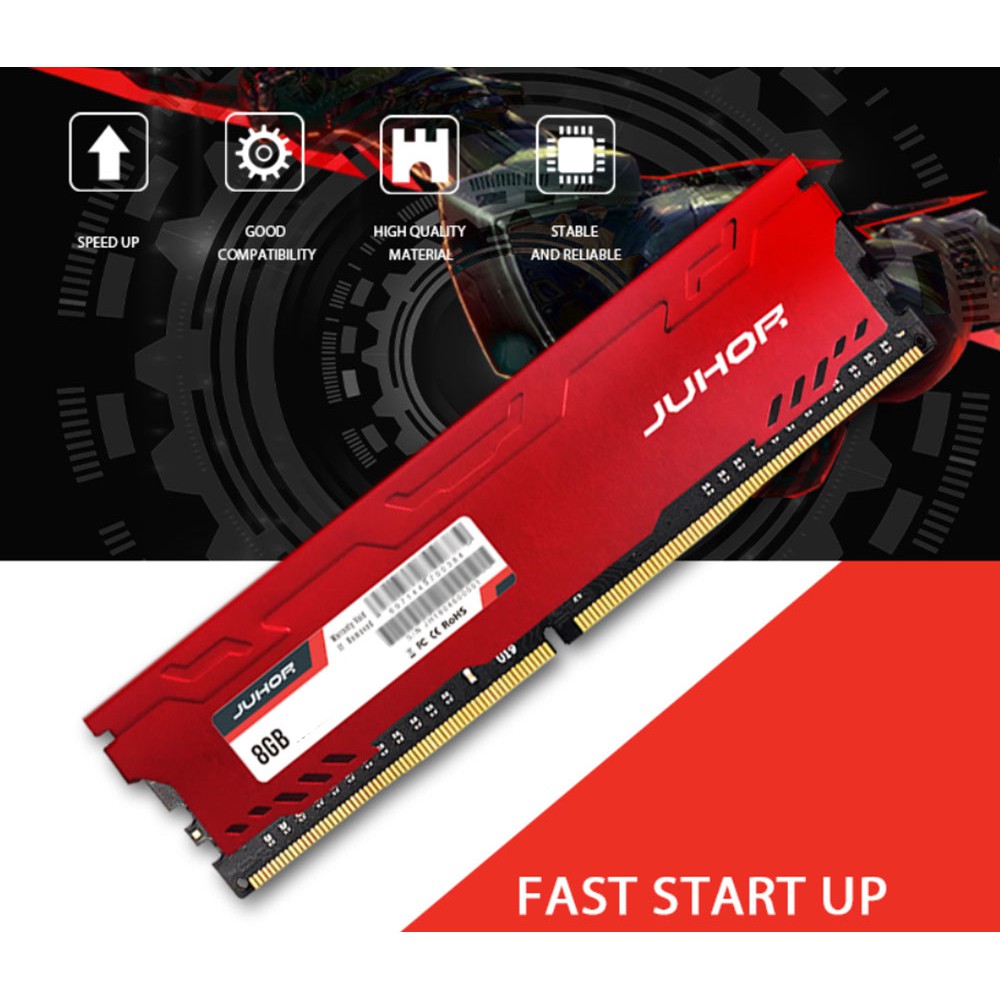 MEMORIA RAM GAMER JUHOR 4GB 8GB DDR3 1600MHZ (ENVIO RÁPIDO) NOVO ...