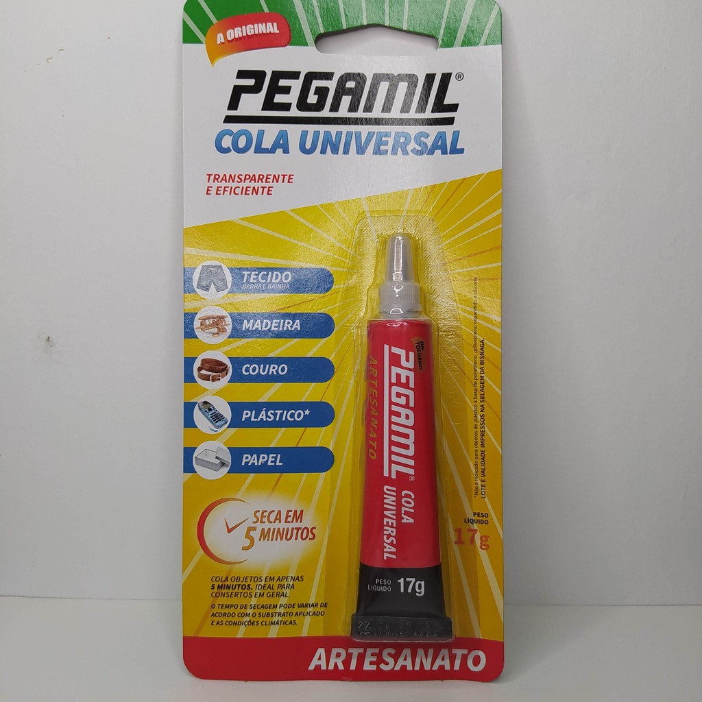 Cola universal - PEGAMIL - 17g - 1 unidade. | Shopee Brasil