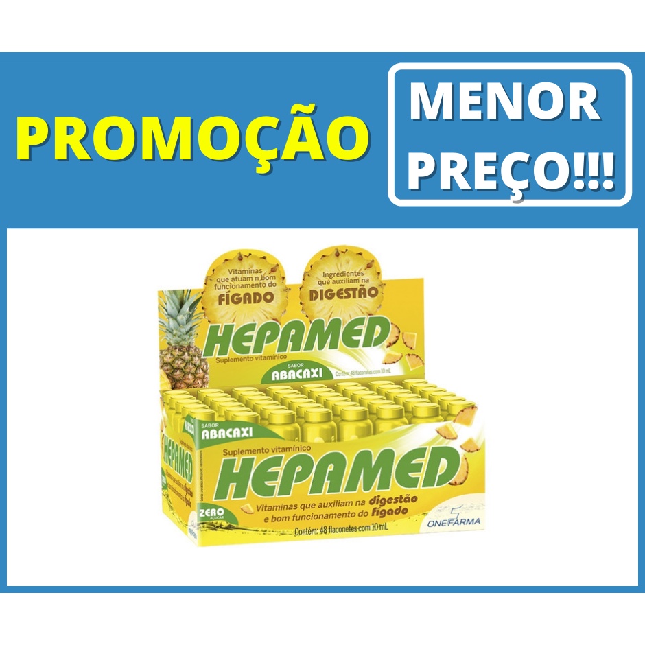 Caixa de Faclonete Hepamed C/48 unidades Combate (Azia, má digestão ...