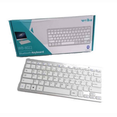 Teclado Weibo WB-8022 Bluetooth Keyboard Sem fio, Elegante e Simples ...