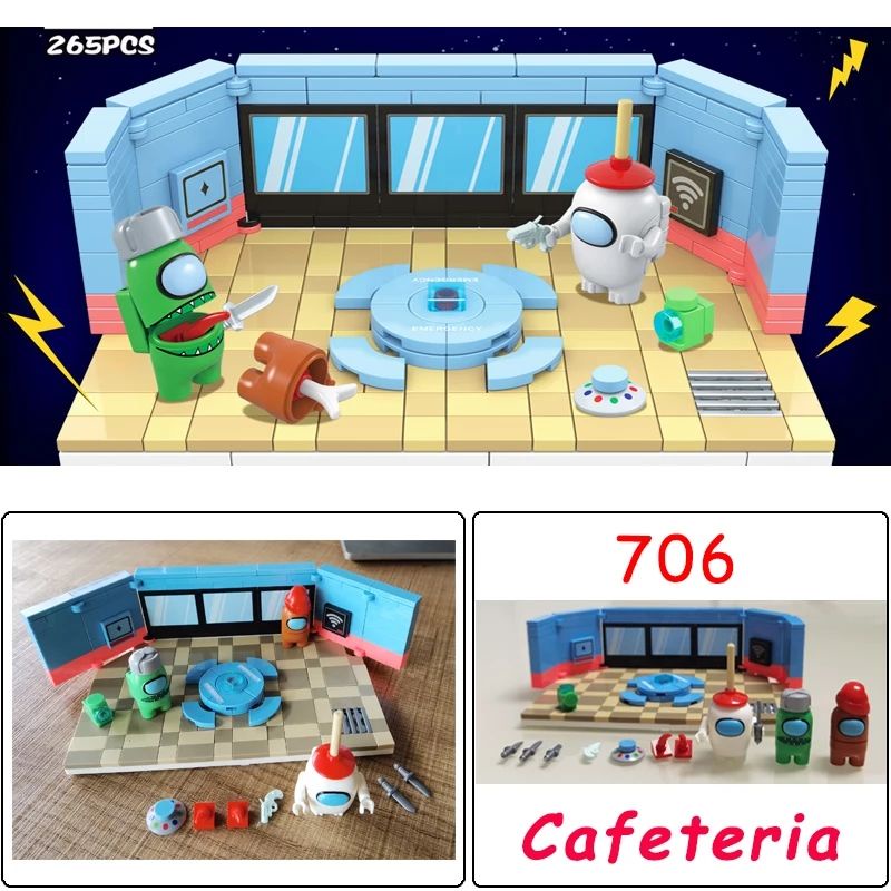 Blocos de Montar Coleção Among Us Cafeteria 265 pçs Novo | Shopee Brasil