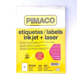 Etiqueta Pimaco A4 100 Folhas INK JET- | Shopee Brasil