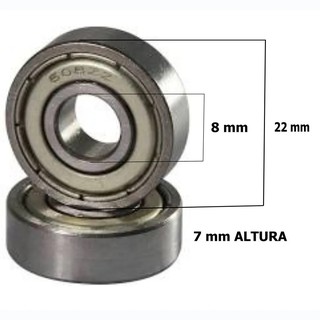 10 Rolamentos 608zz Skate Patins 8x22x7 Kit 10 Rolamento 608 zz - Skateboard Spinner Roller ...