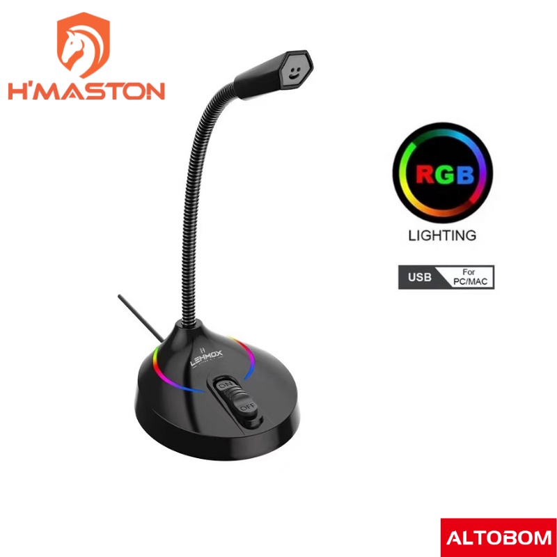 Microfone Gamer HyperX QuadCast S, Antivibração, LED RGB, USB ...