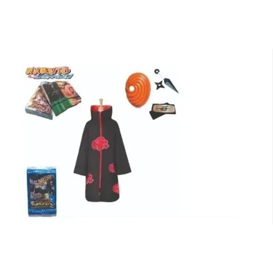 KIT Obito Uchiha Tobi Akatsuki Anime Naruto Shippuden Completo | Shopee ...