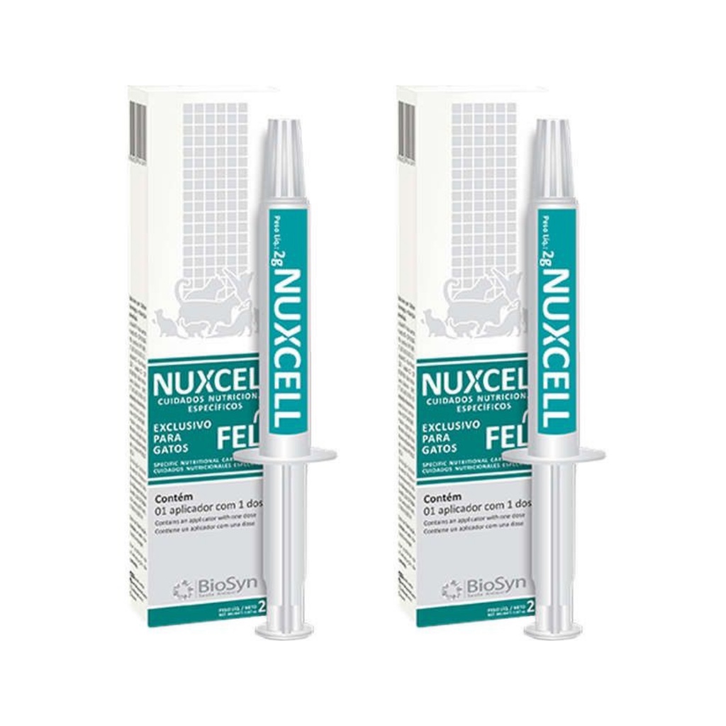 Kit 2 Suplemento Nutricional Nuxcell Fel Para Gatos Felinos | Shopee Brasil