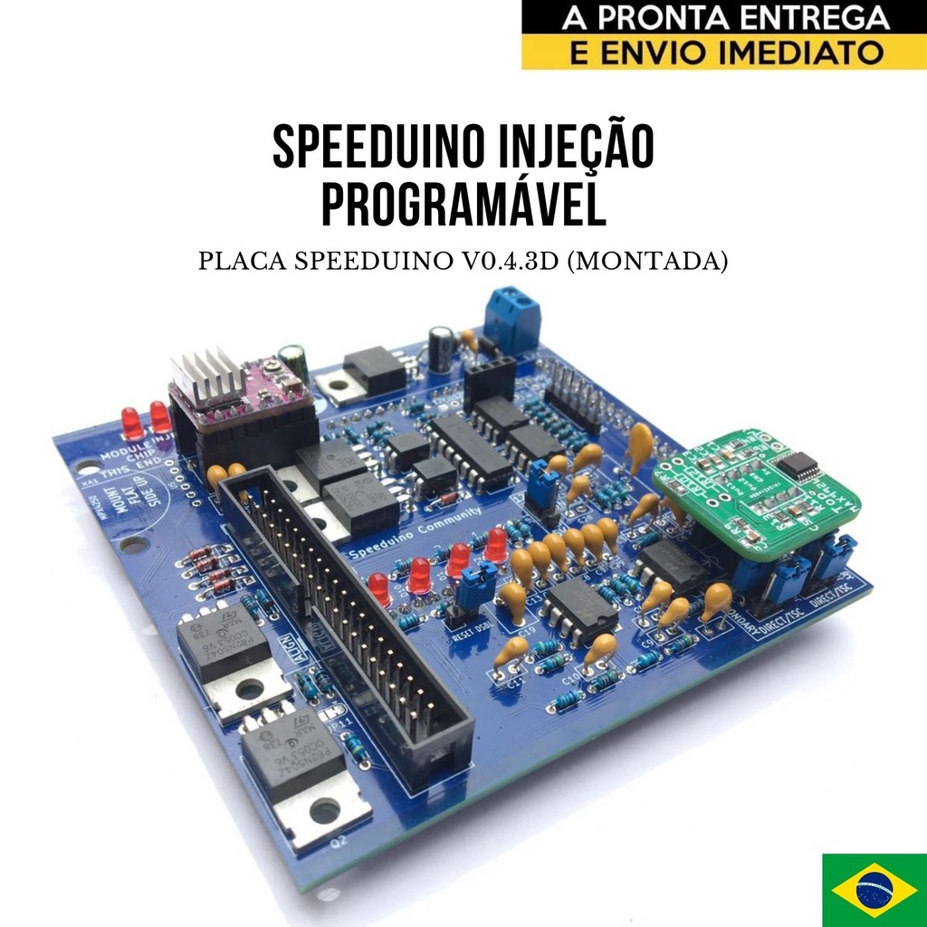 Speeduino Completa 4.3d C/ Bluetooth, Condicionador Vr, Map - Escorrega ...