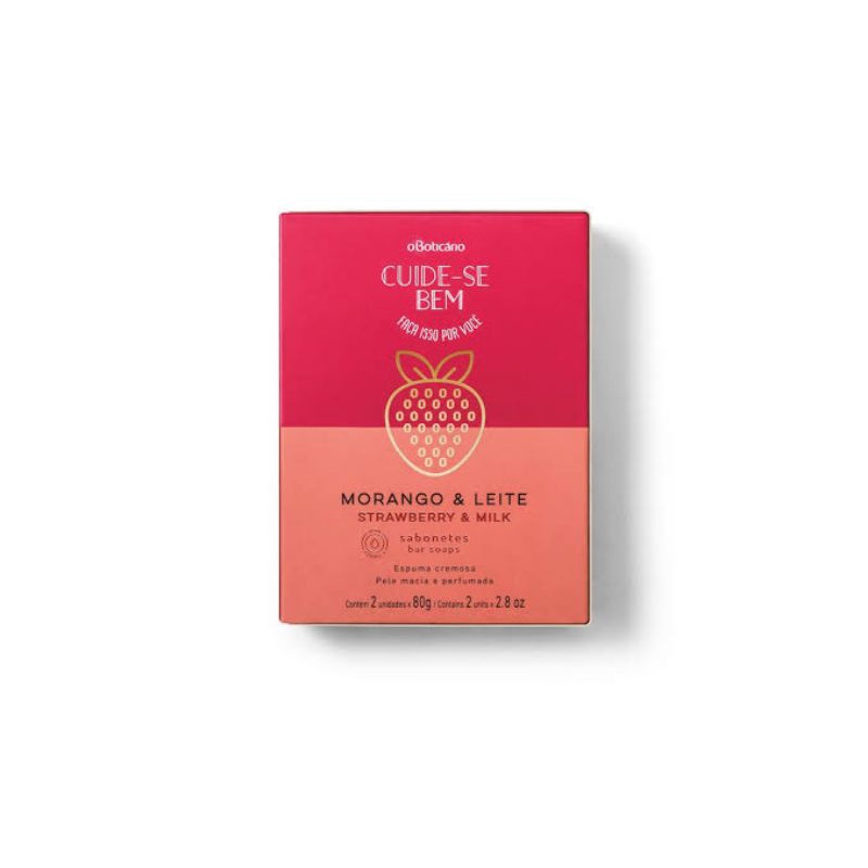 SABONETE CUIDE-SE BEM -MORANGO LEITE - 5 UNIDADES BOTICÁRIO | Shopee Brasil