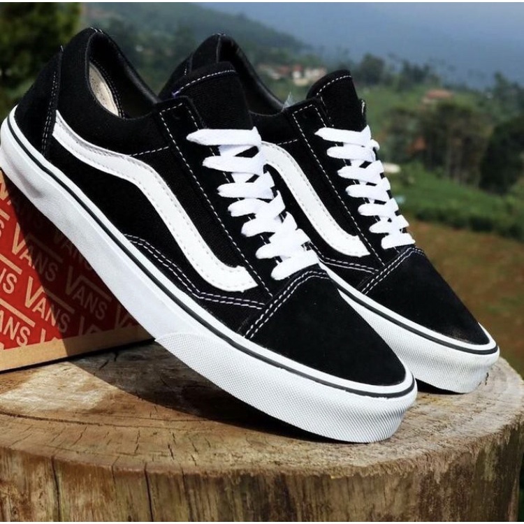 Vans Old Skool Tradicional Preto/branco Original | Shopee Brasil