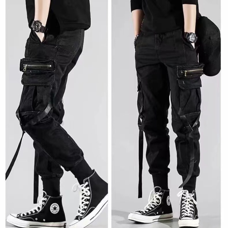 Calças Masculinas De Moda Hip Hop Cargo Com Verão Estampa De Grafite