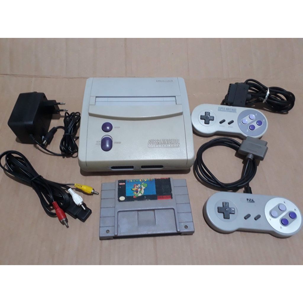 Super Nintendo Baby video game console SNES 16-bits com Super Mario ...