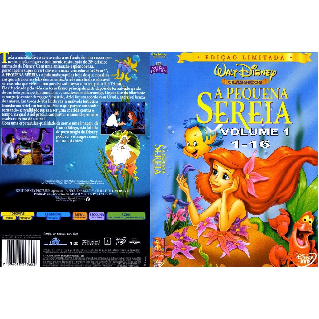 dvd,A Pequena Sereia dublado 2dvd completo 31episódios | Shopee Brasil