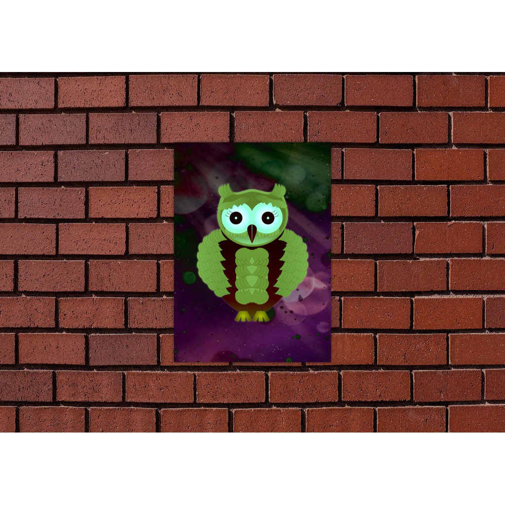 Placa Decorativa "Coruja Verde" | Shopee Brasil
