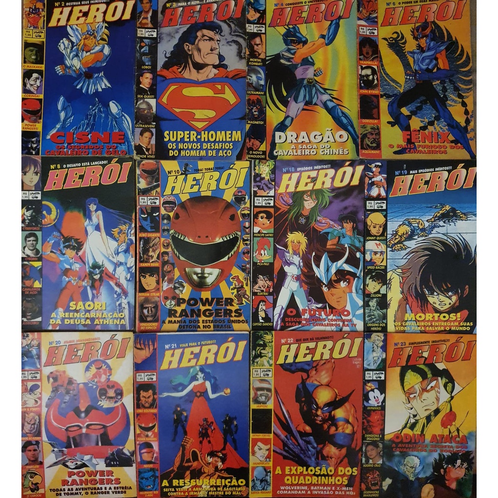 Revista Herói - Os primeiros números - Cavaleiros do Zodíaco, X-Men ...