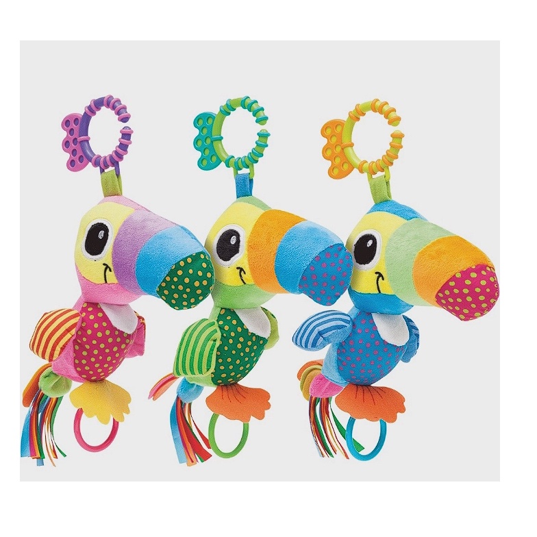 Mobile Chocalho Pelucia Tucano Zuzu Atividades Buba | Shopee Brasil