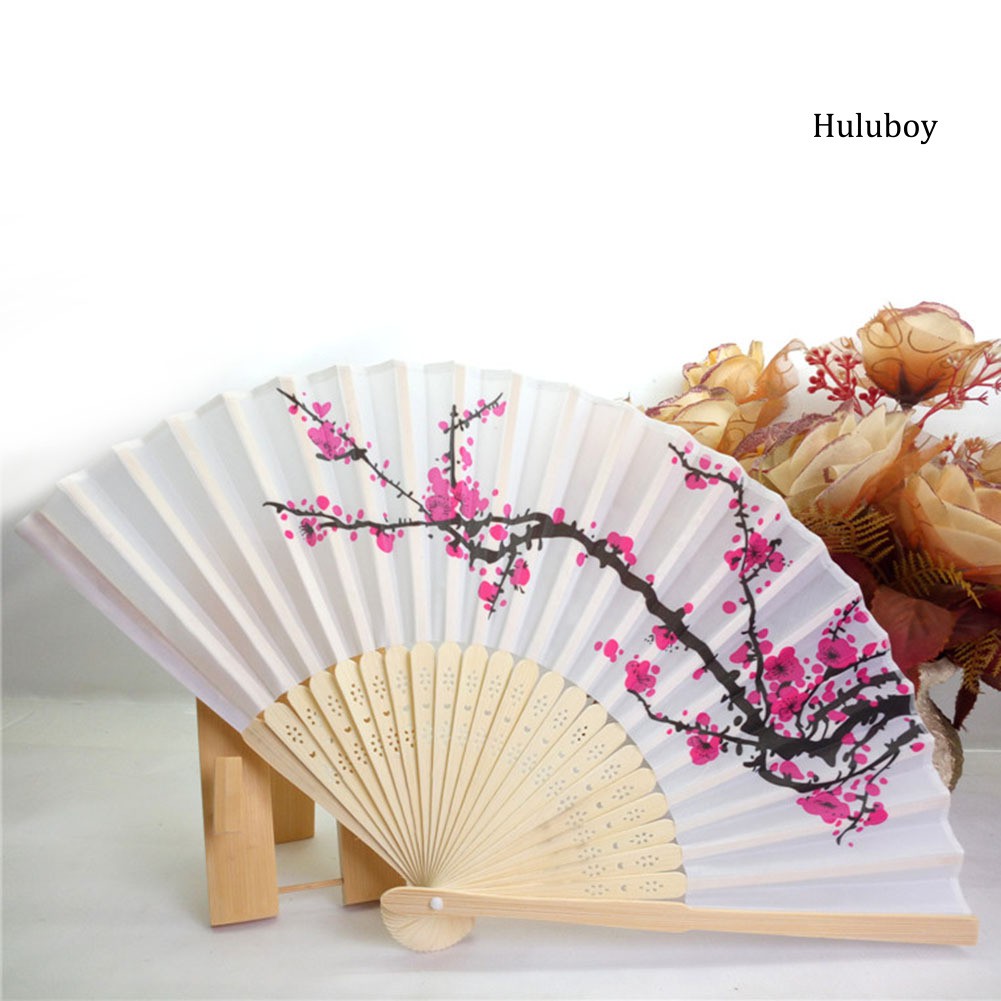 Hlb Leque Tradicional Chinês De Mão Dobrável De Bambu Estilo Flor De ...