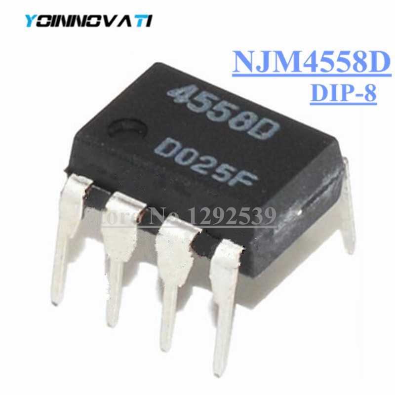 20 Pcs Njm4558D Dip8 Njm4558 Dip Jrc4558D Jrc4558 Dual Amplificador Operacional Novo Original ...