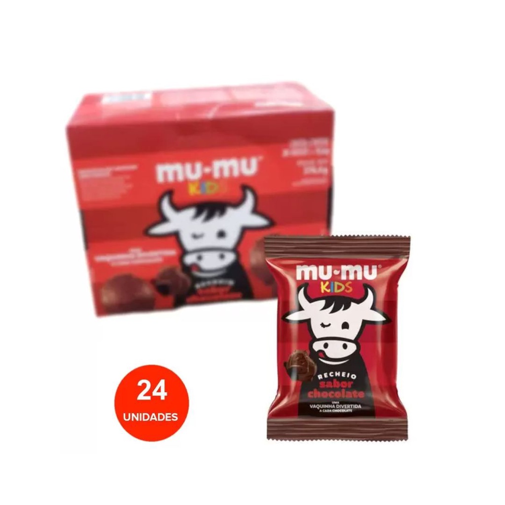 Chocolate Mu-mu Vaquinha Divertida Kids com Recheio Chocolate ao leite ...