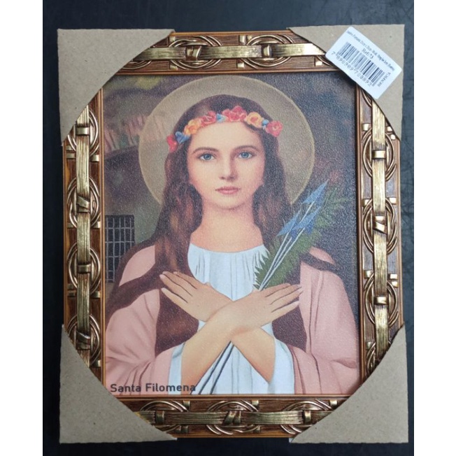 quadro santa Filomena 20x25 resinado. | Shopee Brasil