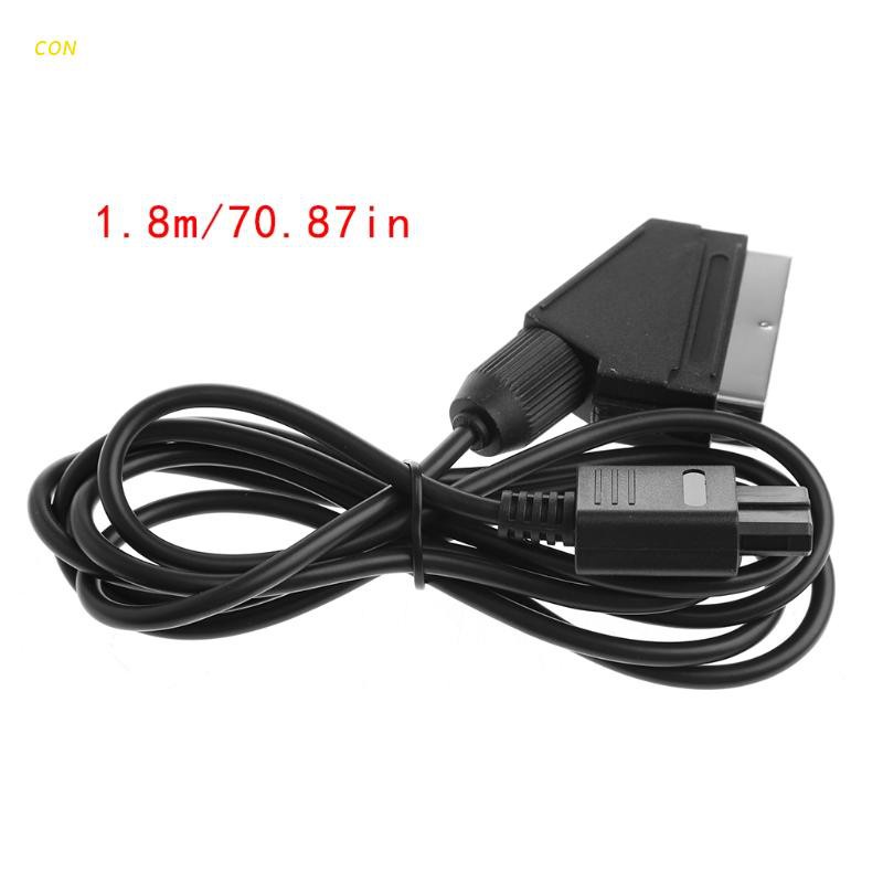 CON 1.8M/6FT Scart Cable AV TV Video For Nintendo SNES Gamecube N64 NGC ...