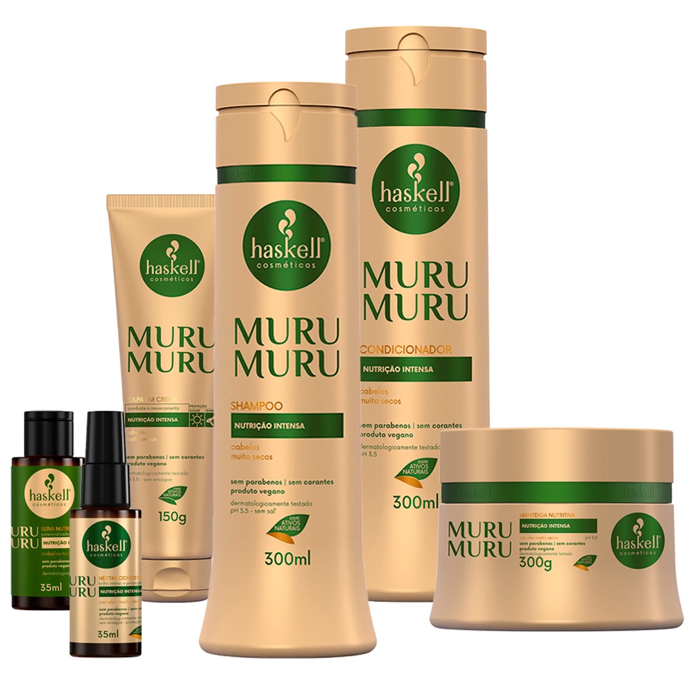Kit Haskell Murumurú Completo Com 6 Itens- 300ml | Shopee Brasil