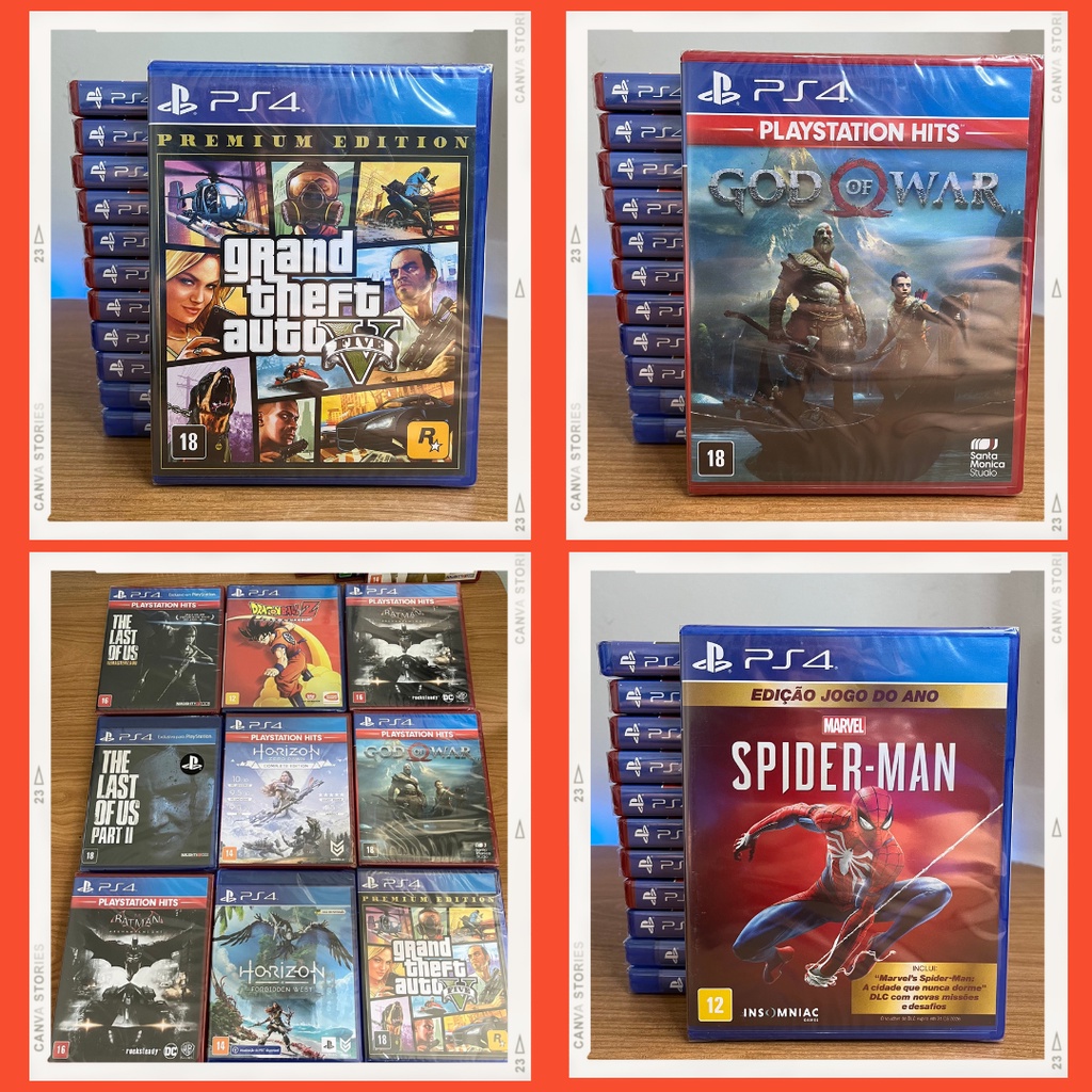 Jogos PS4 Originais Midia Fisica Novos (Jogos de Playstation 4 Promoção ...