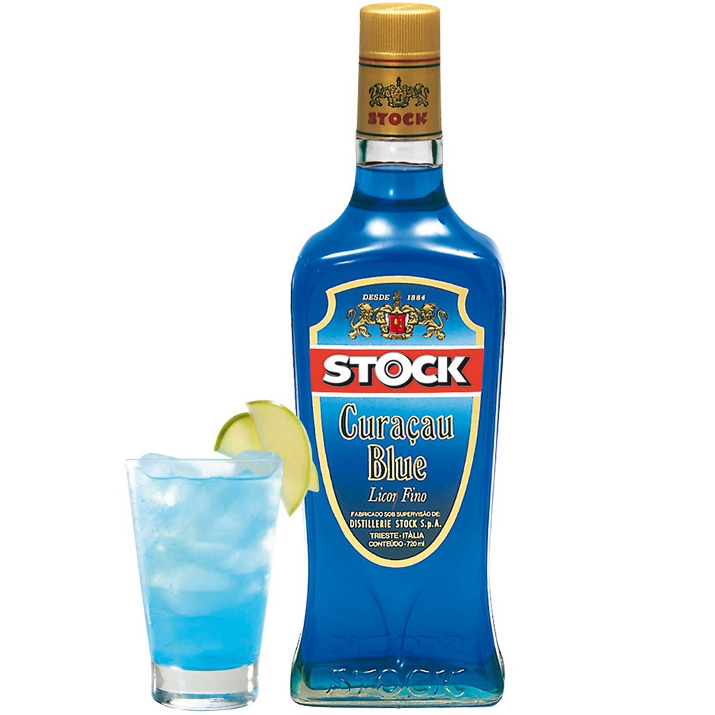Licor Stock Curaçau Blue 720ml | Shopee Brasil