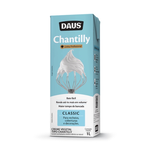 Chantilly Classic para Recheios, Coberturas e Decorações Daus 1L ...