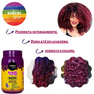 Máscara Matizadora Salon Line To De Cacho Mársala Roxo Cabelos ...