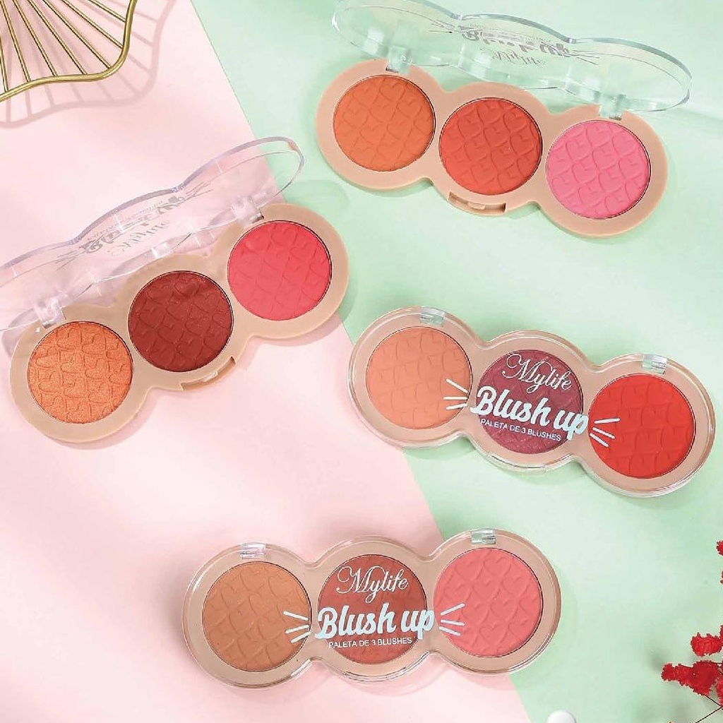 Paleta Trio de Blush My Life Blush Up - Escorrega o Preço