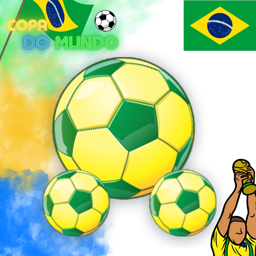 Kit 03 Enfeite Mural Bola Futebol Brasil Decoração Copa do Mundo 2022 ...