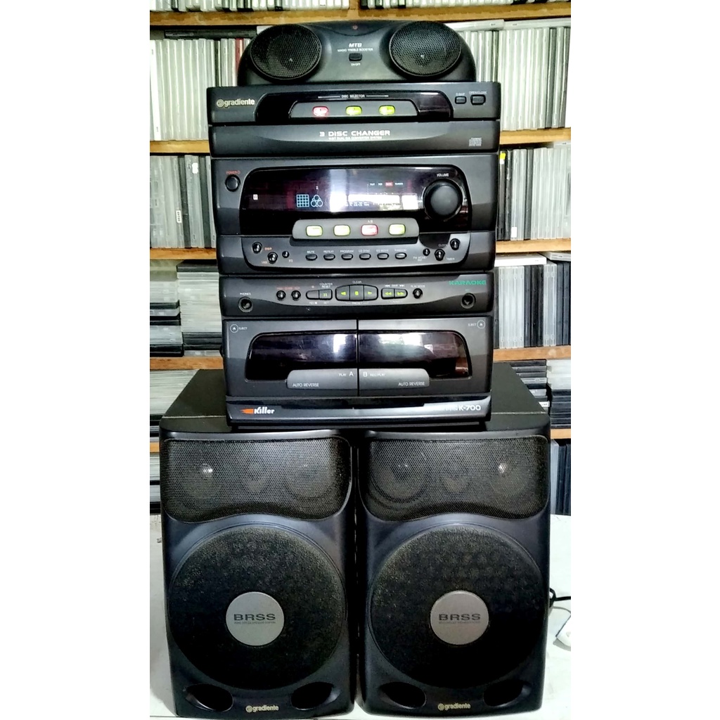 MICRO SYSTEM GRADIENTE K-700 - 3 EM 1 - GABINETE 3 CDS - MUITO LINDO! | Shopee Brasil