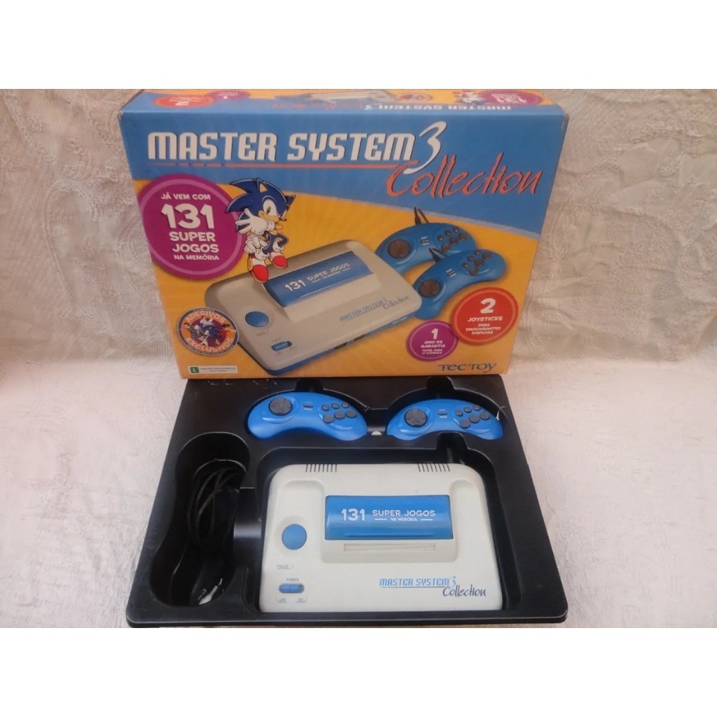 Master System Evolution Console Com 132 Jogos Na Memória + 01 Controle + Cabo Av/ Bivolt ...