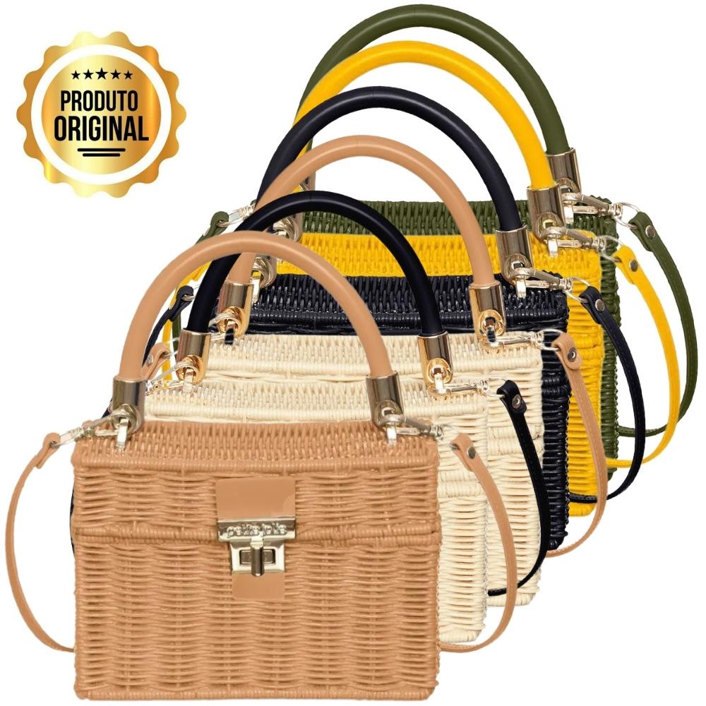 Bolsa Petite Jolie Palha Transversal PJ10048 Maleta | Shopee Brasil