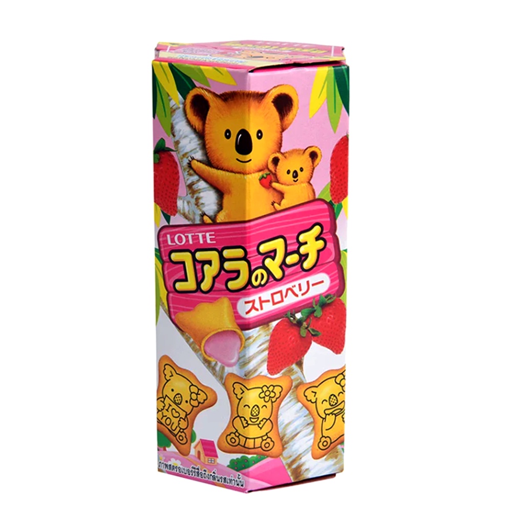 Biscoito Koala Lotte Sabor Morango 37g | Shopee Brasil