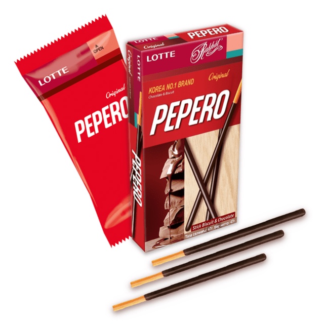 Biscoito Pepero Original de Chocolate (Biscoito coreano em forma stick chocolate) | Shopee Brasil