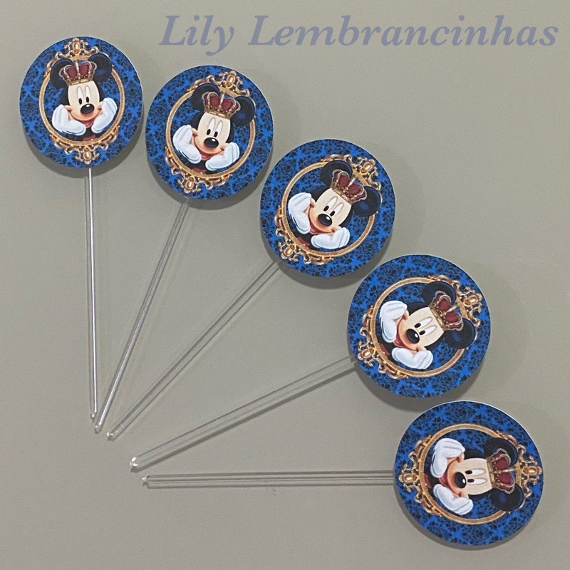 20 Toppers para Doces - Mickey Realeza | Shopee Brasil