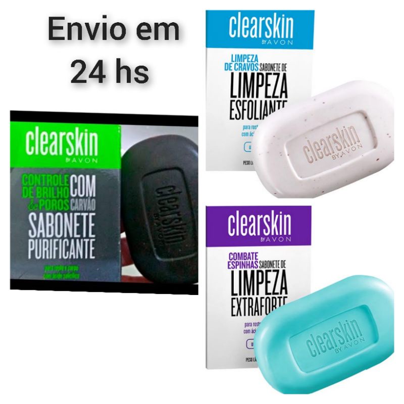 Sabonete clearskin Avon limpeza facial anti acne, contra espinhas e ...