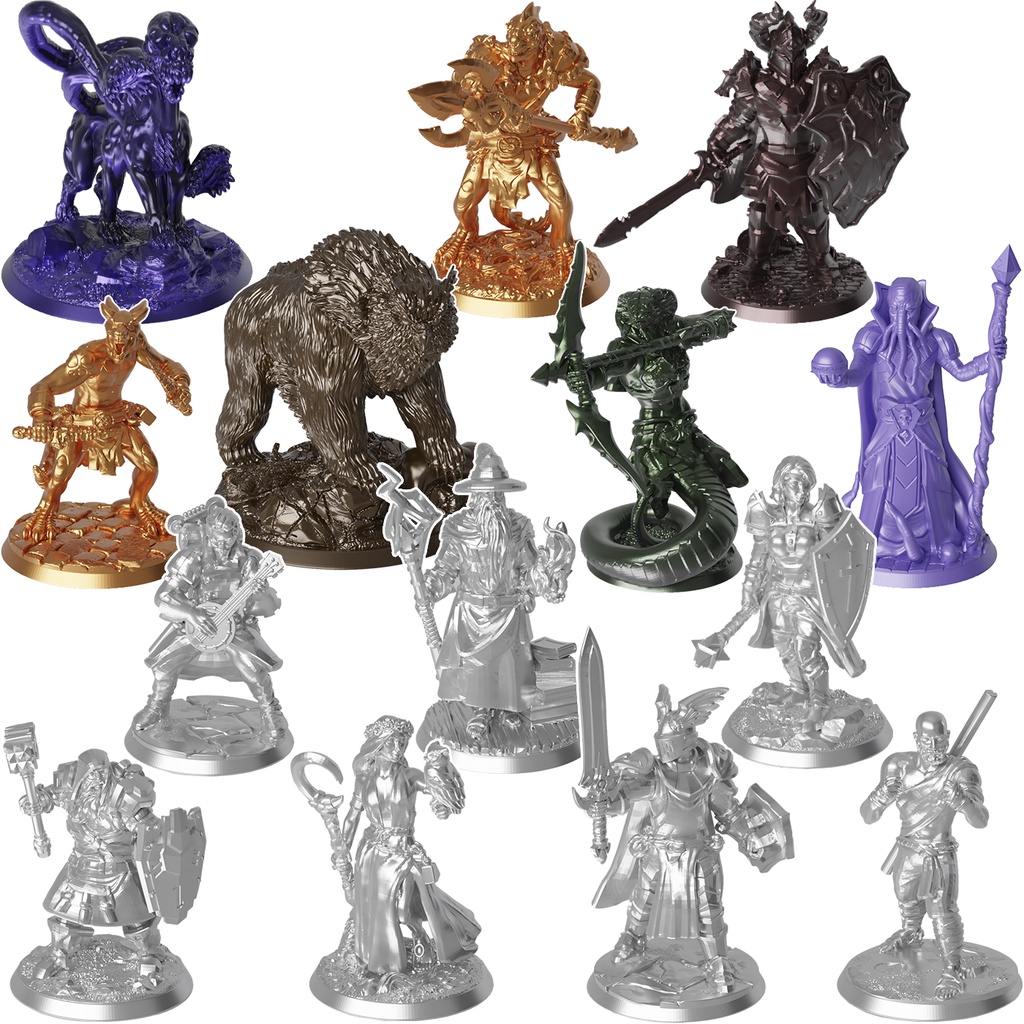 Lote Kit De 15 Miniaturas Rpg / D&d Raças Variadas - Escorrega o Preço