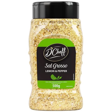 Sal Grosso Lemon Pepper D´Cheff 500g | Shopee Brasil