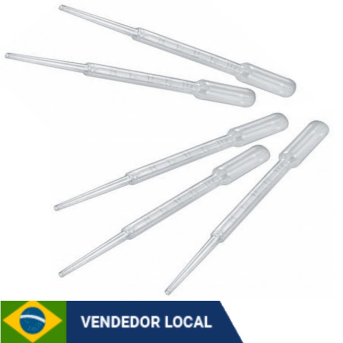 Pipeta Plastica Pasteur - 3ML, 20 Unidades-Pronta Entrega -Conta Gotas | Shopee Brasil